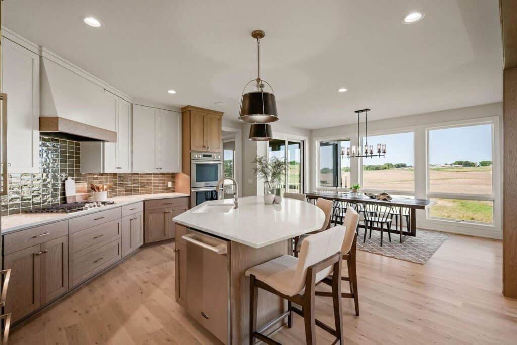 Step into this modern ranch home with serene prairie views in Minnesota