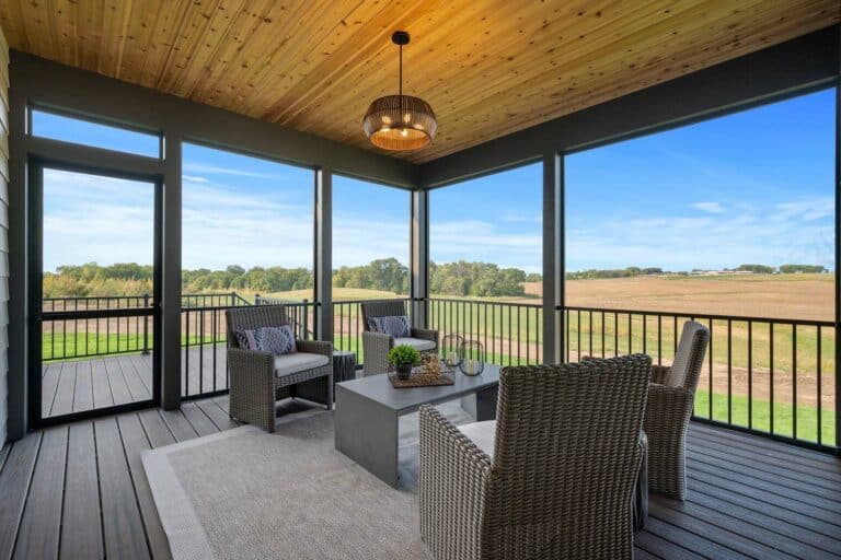Step into this modern ranch home with serene prairie views in Minnesota