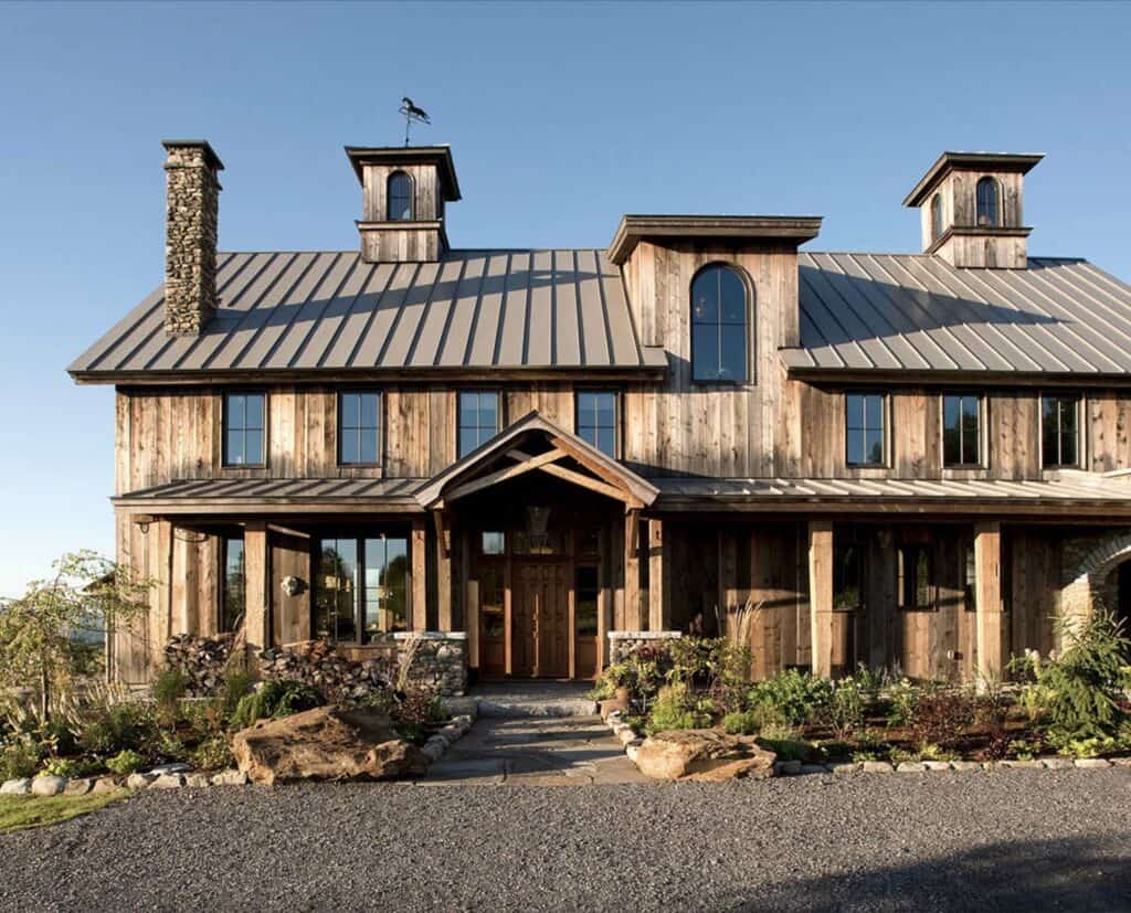 Step into a restored modern barn style house in the Vermont countryside
