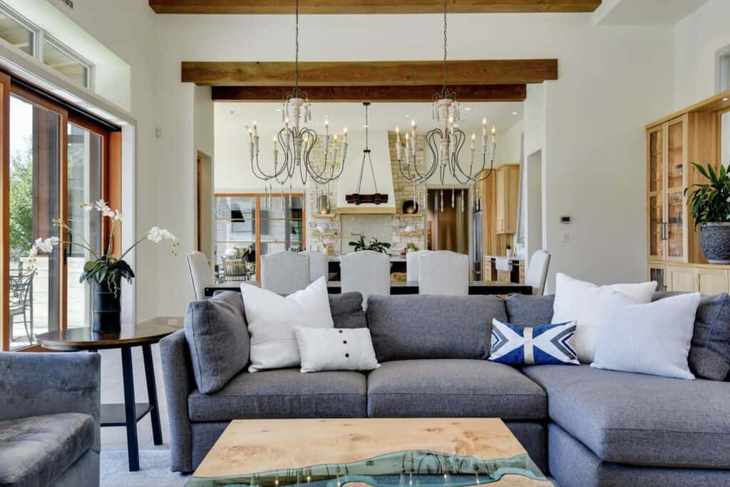Step into this inviting Texas Hill Country house with luminous interiors