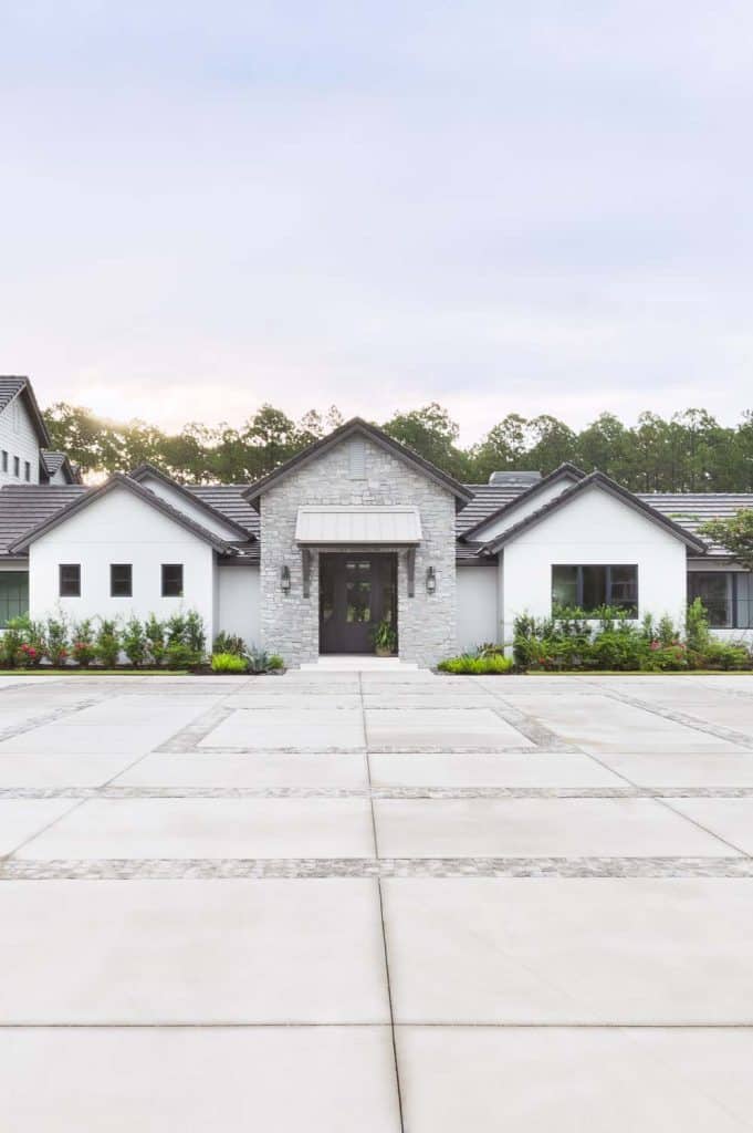 Step inside this glamorous modern farmhouse style home in Florida