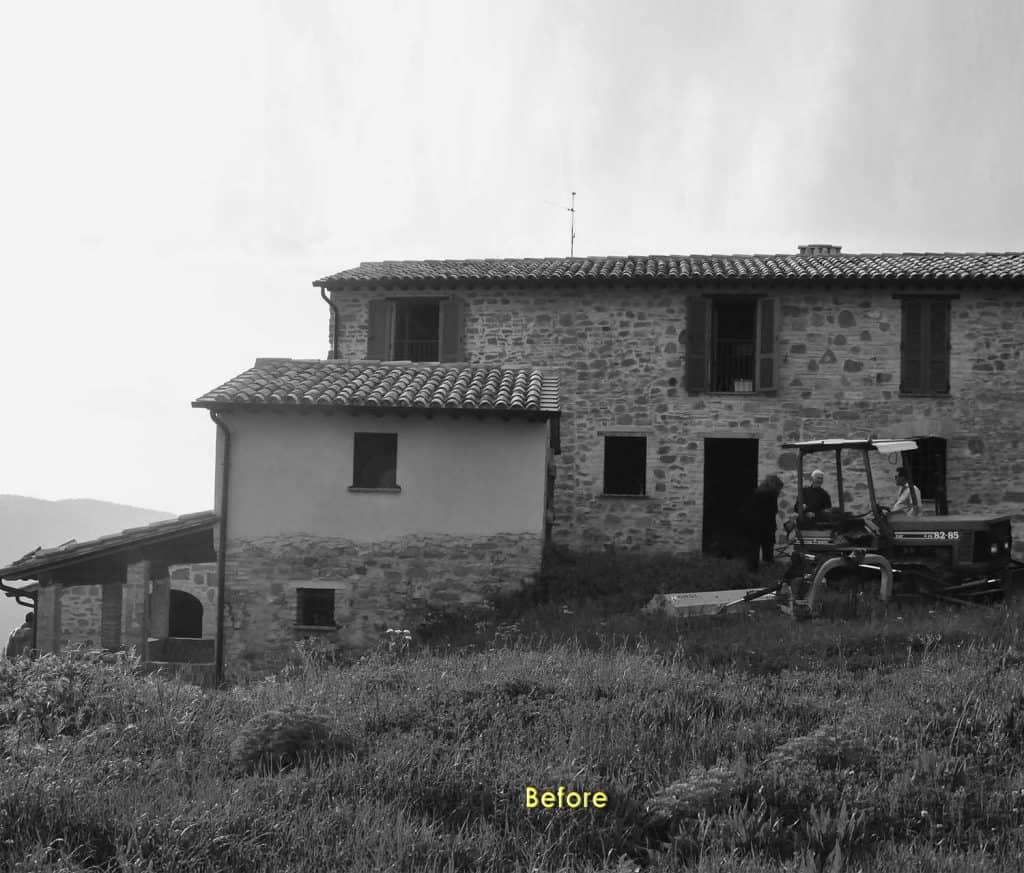 Step into a captivating restored stone house in the Italian countryside