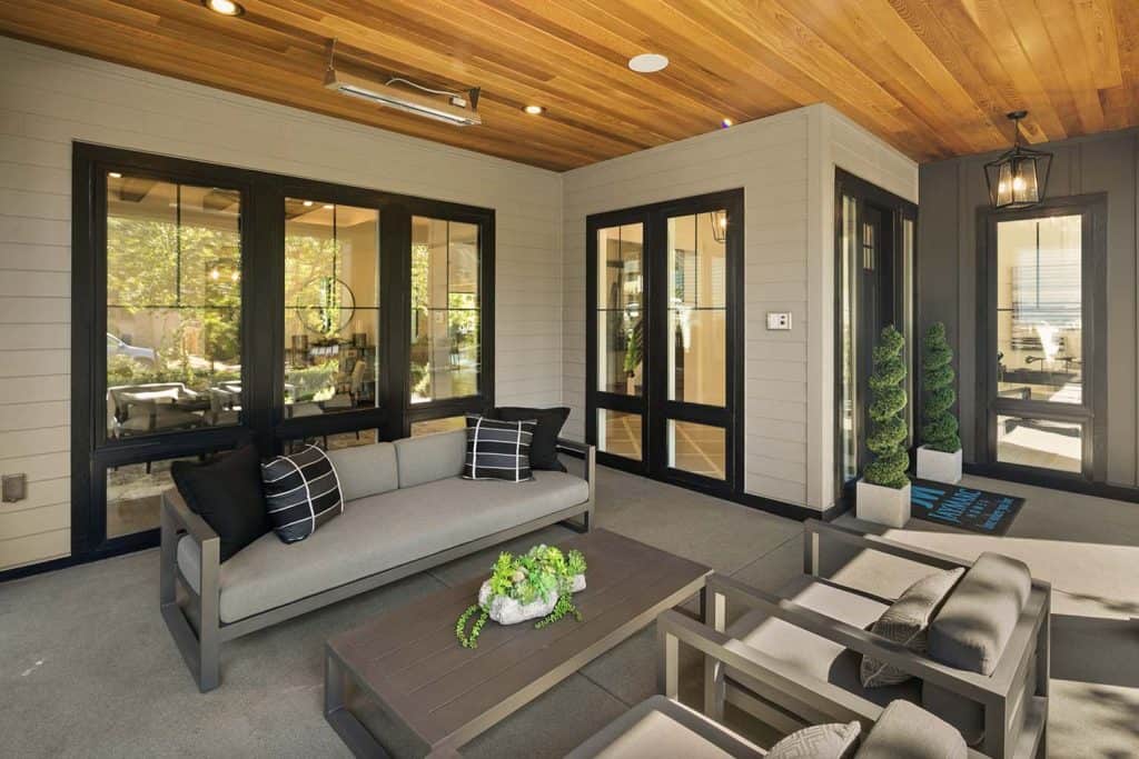 This Washington State modern farmhouse has delightful entertaining spaces