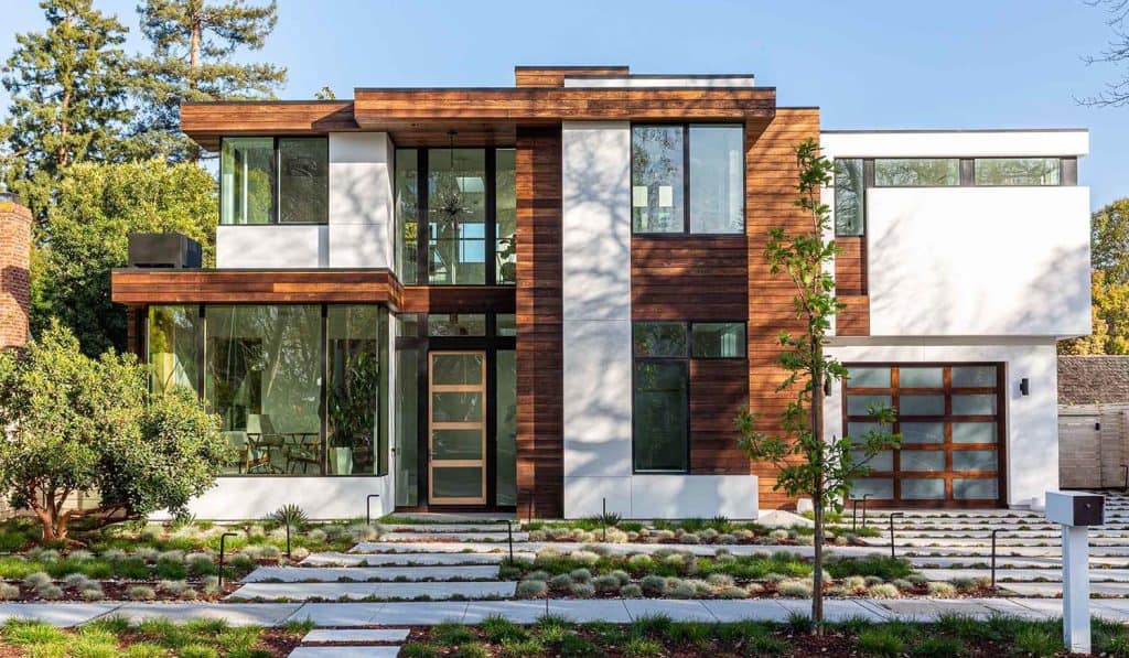This light-filled modern home in Palo Alto has a cool backyard office