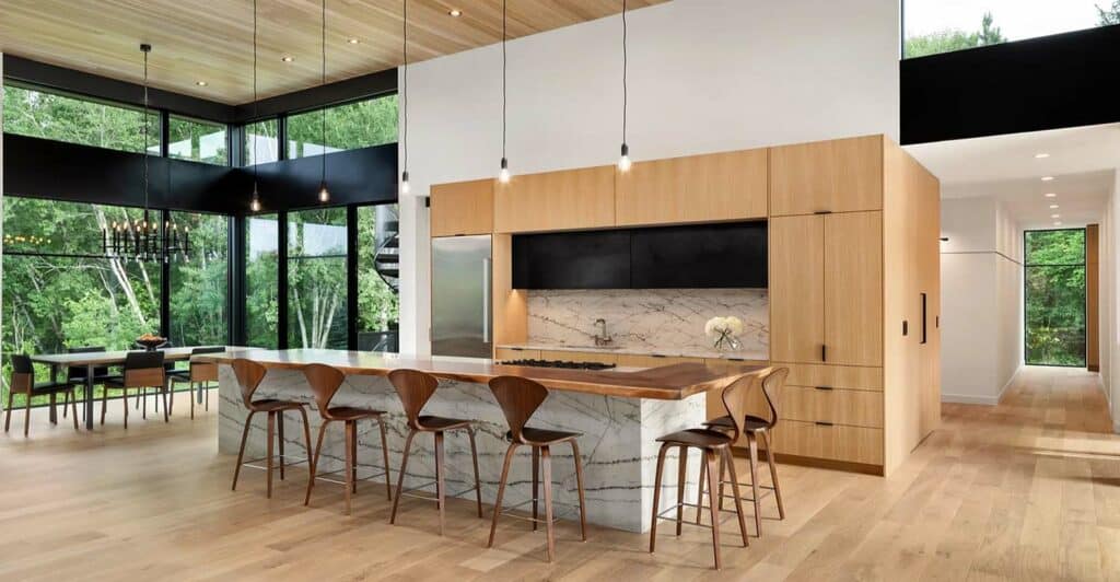 A beautifully reimagined home in Minnesota nestles into a cloud forest