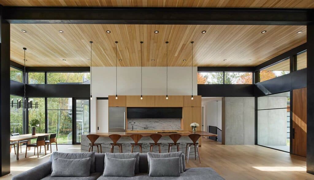 A beautifully reimagined home in Minnesota nestles into a cloud forest