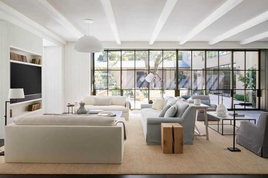 A cool contemporary home in Menlo Park with inviting indoor outdoor living