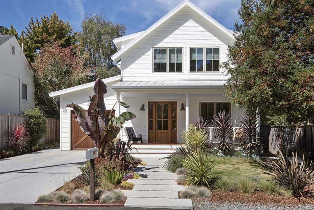 This delightful Mill Valley farmhouse boasts bright and modern design