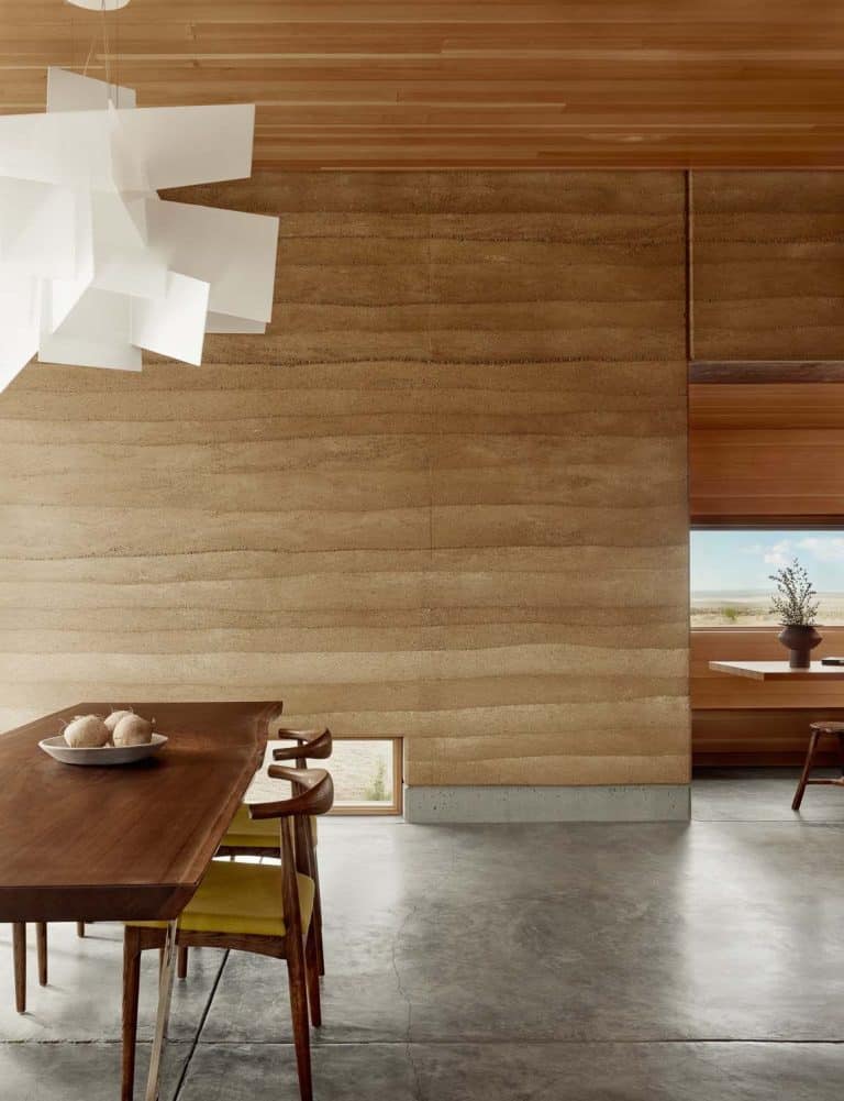 See this remarkable rammed earth house nestled on a Texas ranch