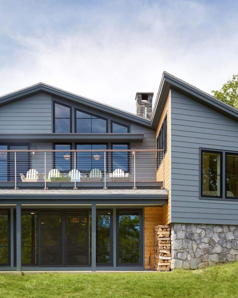 Split-level midcentury modern house in Maine gets an amazing makeover