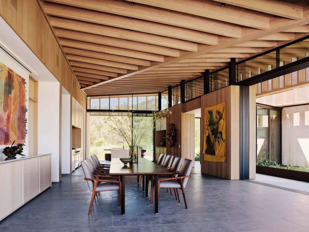 Three copper clad pavilions define this dramatic house in Sonoma Valley