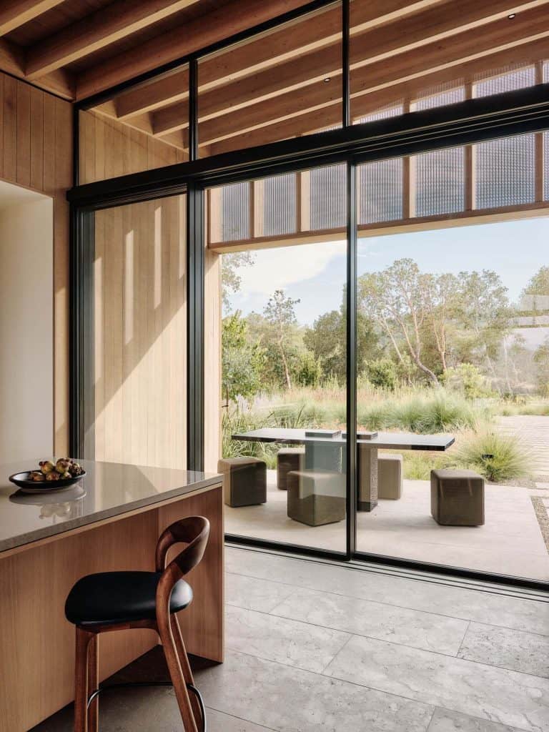 Three copper clad pavilions define this dramatic house in Sonoma Valley