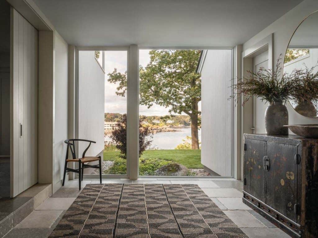 Take a peek inside this Maine coastal home with serene living spaces