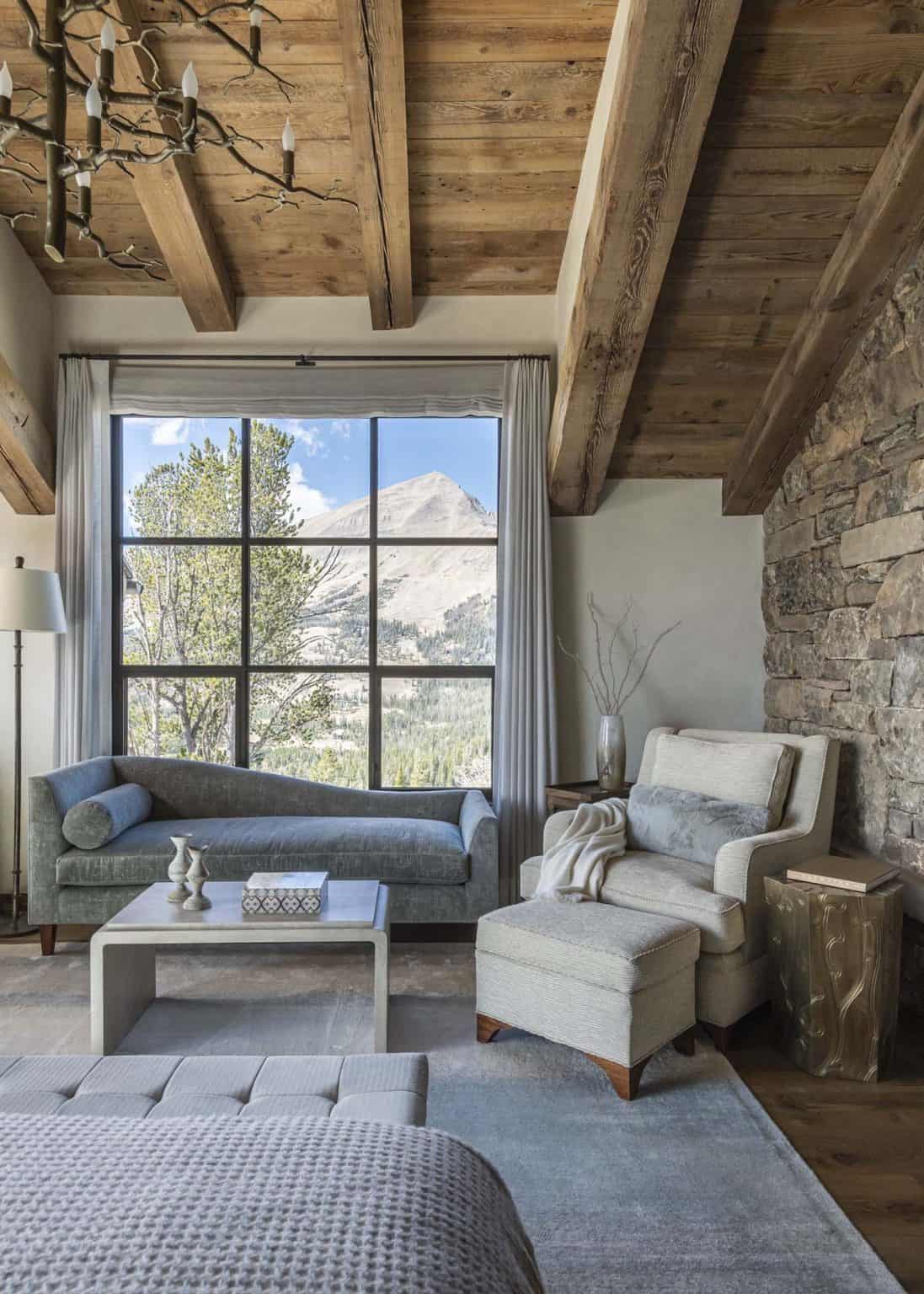 Tour this rustic yet refined Big Sky house with majestic mountain views