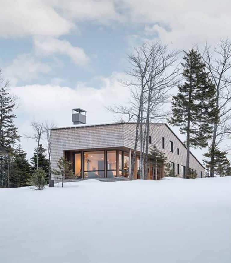 Inside this spectacular ski house with a scenic overlook of Sugarloaf ...