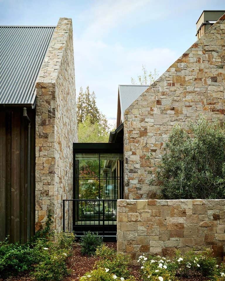 See this agrarian inspired home in Woodside in harmony with nature