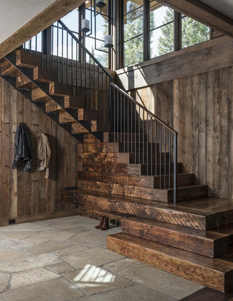 A gorgeous rustic mountain retreat embracing the remote Wyoming wilderness