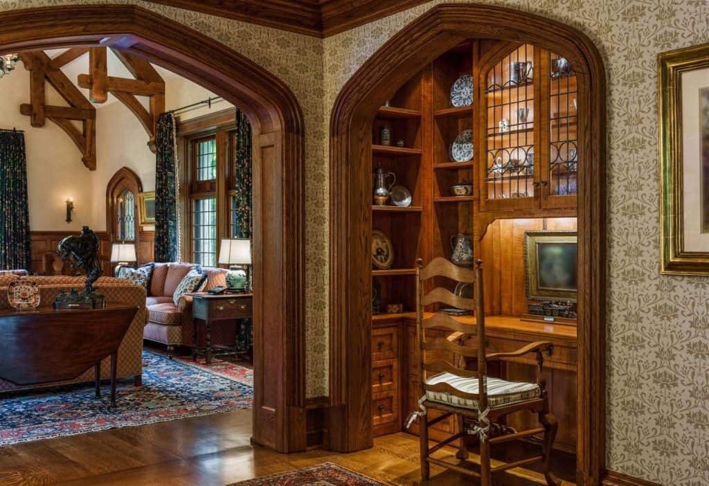 A beautifully renovated Tudor home in Pennsylvania with enchanting gardens
