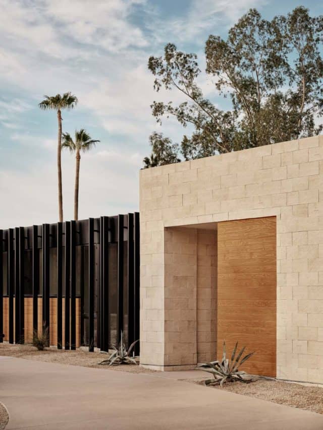 This spectacular courtyard style house celebrates beauty of Arizona desert