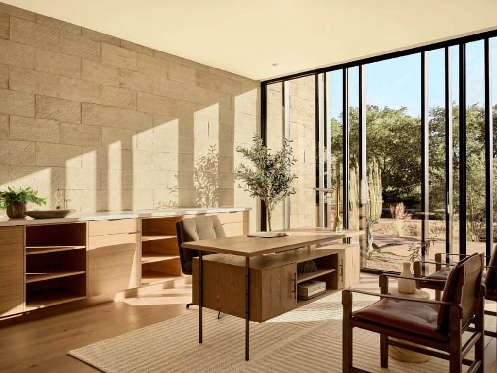 This spectacular courtyard style house celebrates beauty of Arizona desert