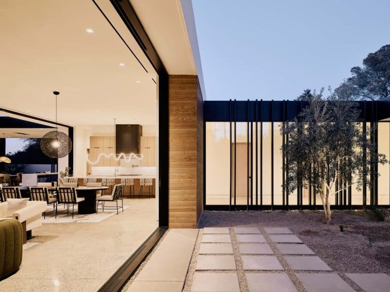 This spectacular courtyard style house celebrates beauty of Arizona desert
