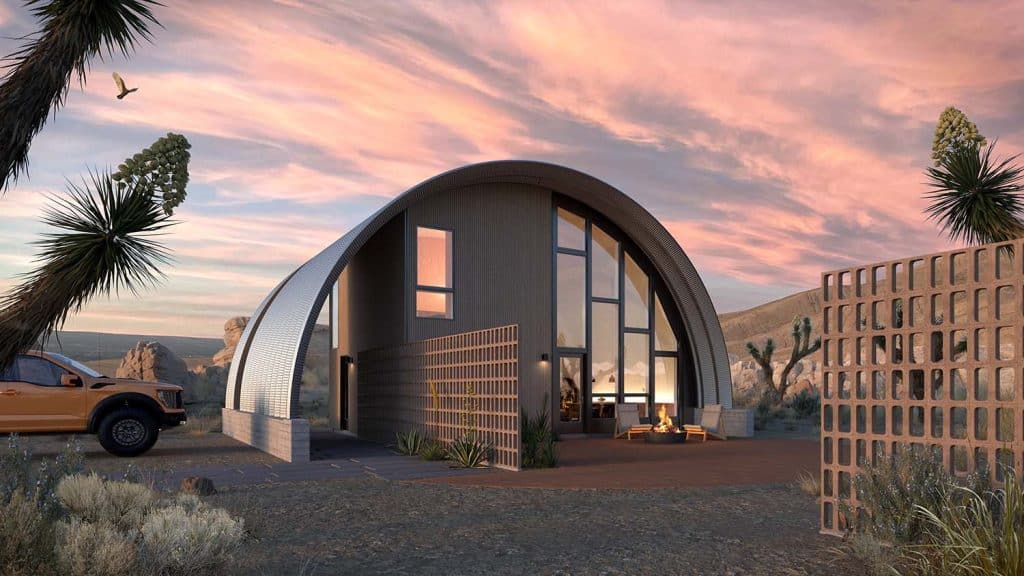 Innovative Quonset style steel hut homes designed for modern living