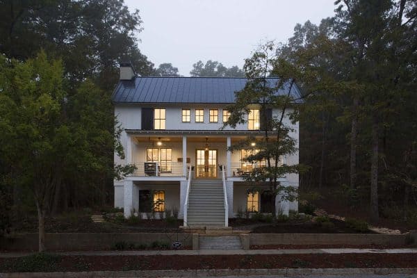 Charming modern farmhouse home in Georgia tucked into a serene forest