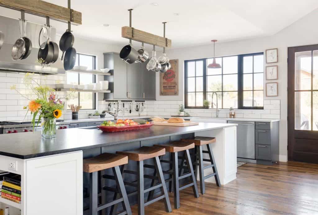See this cozy and inviting modern farmhouse in the Colorado mountains