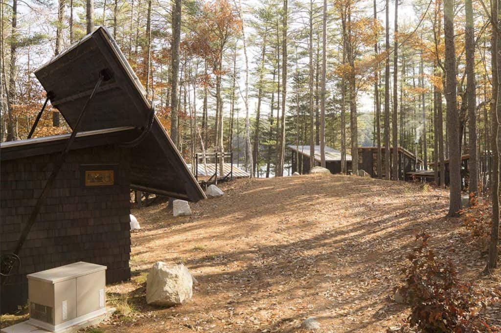 Off-the-grid island camp surrounded by breathtaking woods in Maine