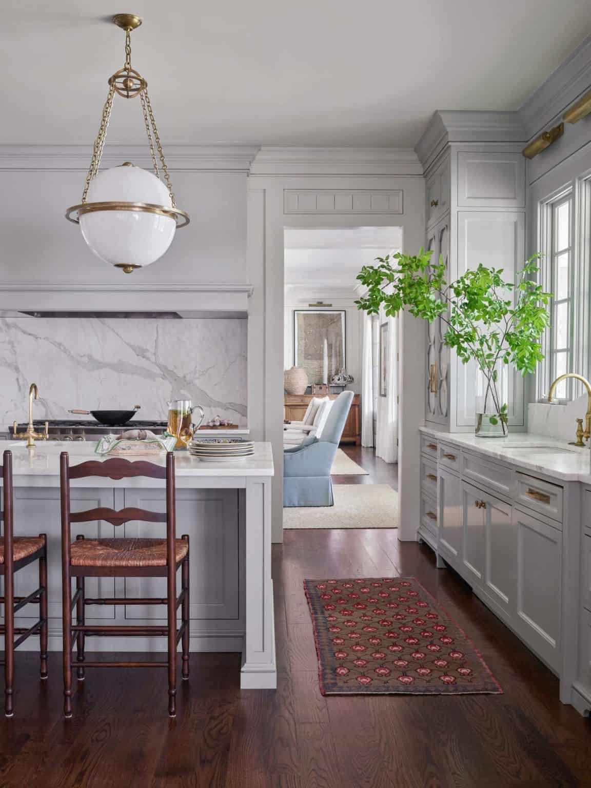 Tour this Georgia countryside home with a beautiful white exterior