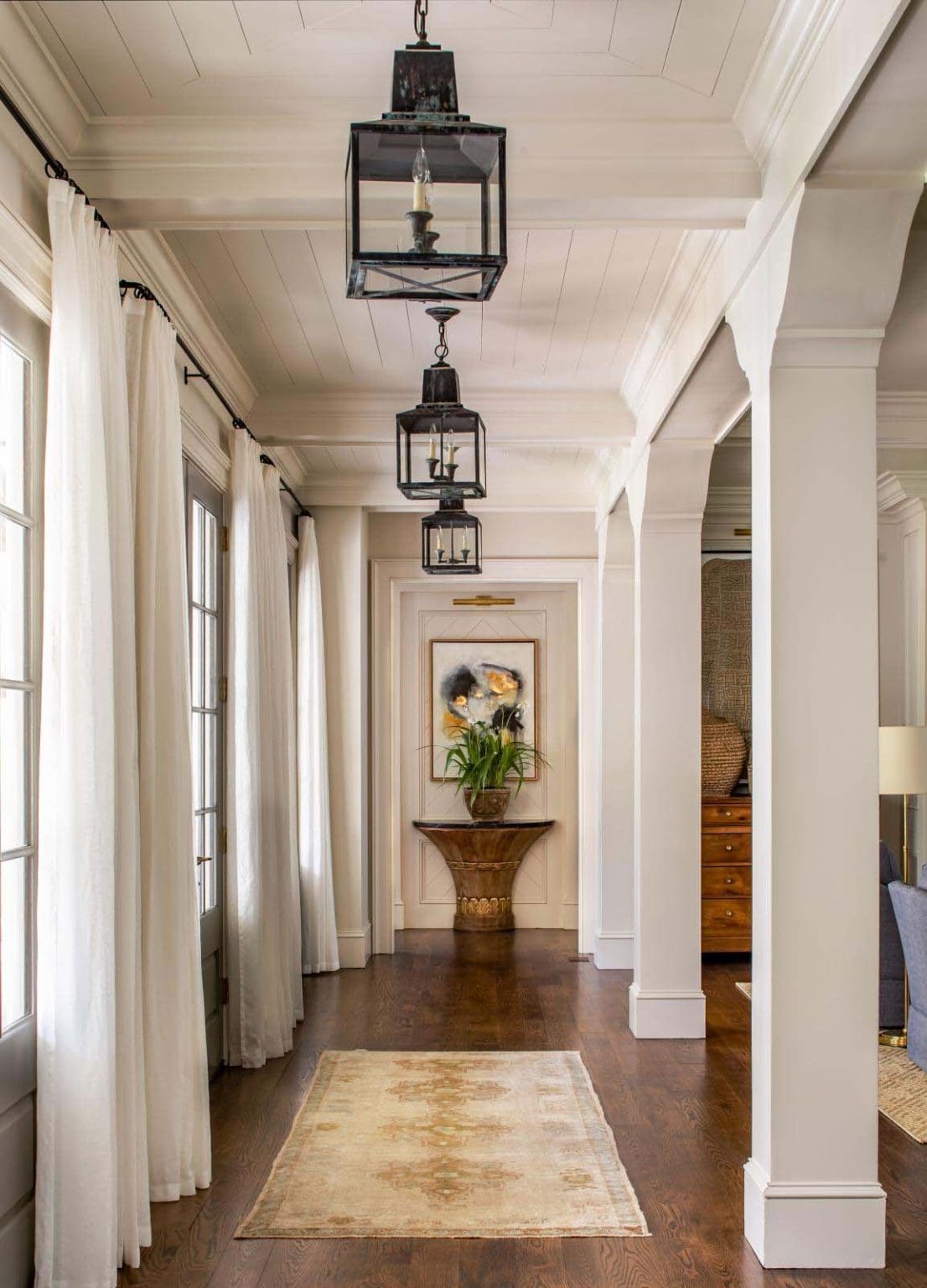 Tour this Georgia countryside home with a beautiful white exterior