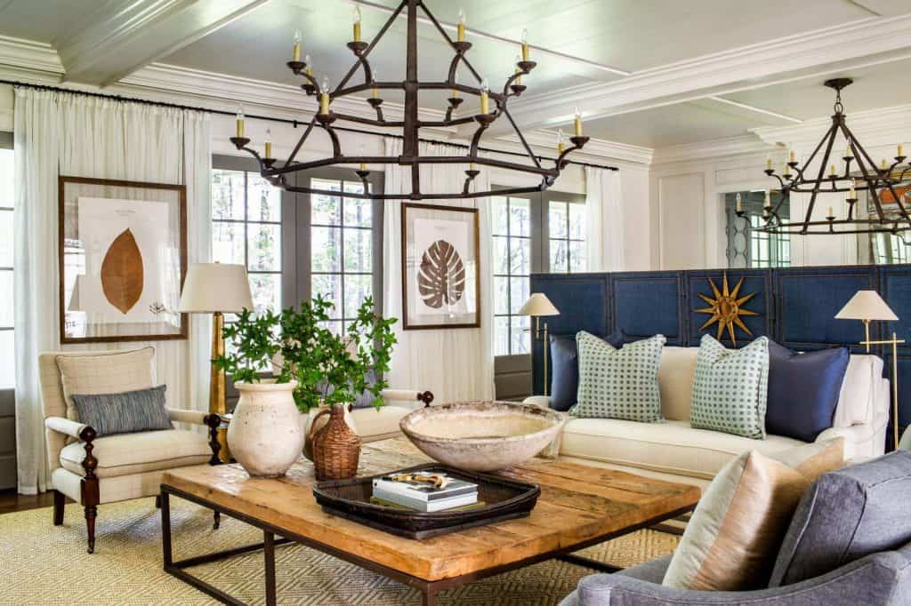 Tour this Georgia countryside home with a beautiful white exterior