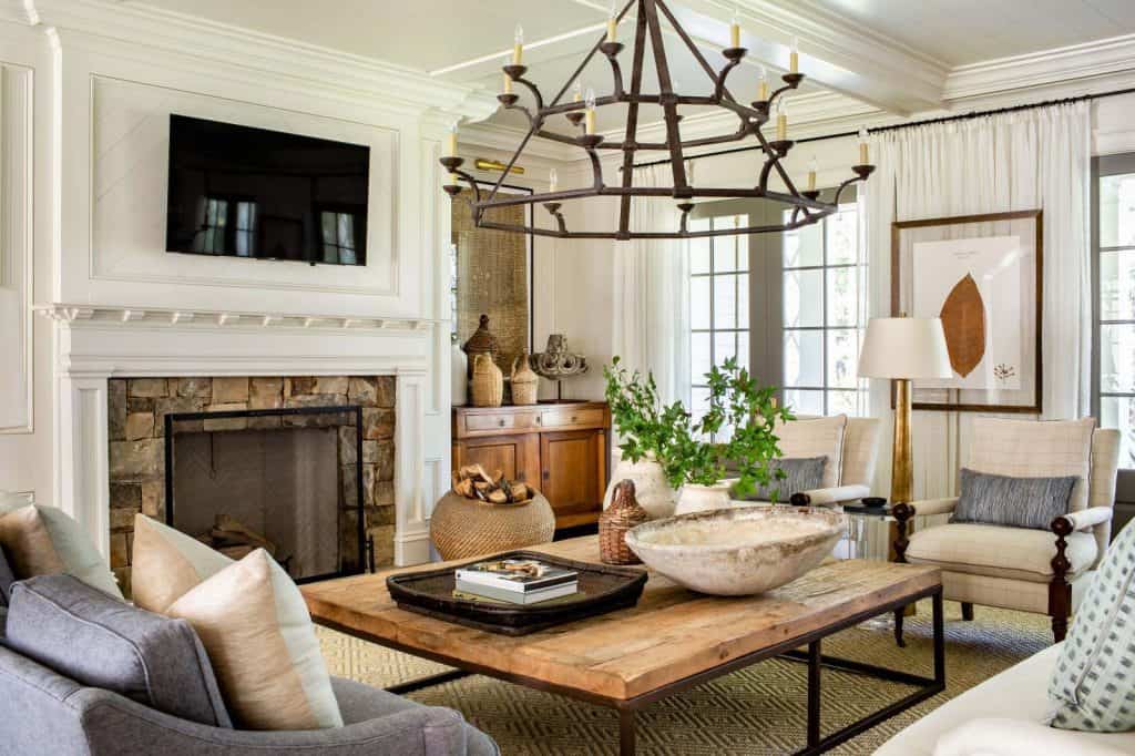 Tour this Georgia countryside home with a beautiful white exterior