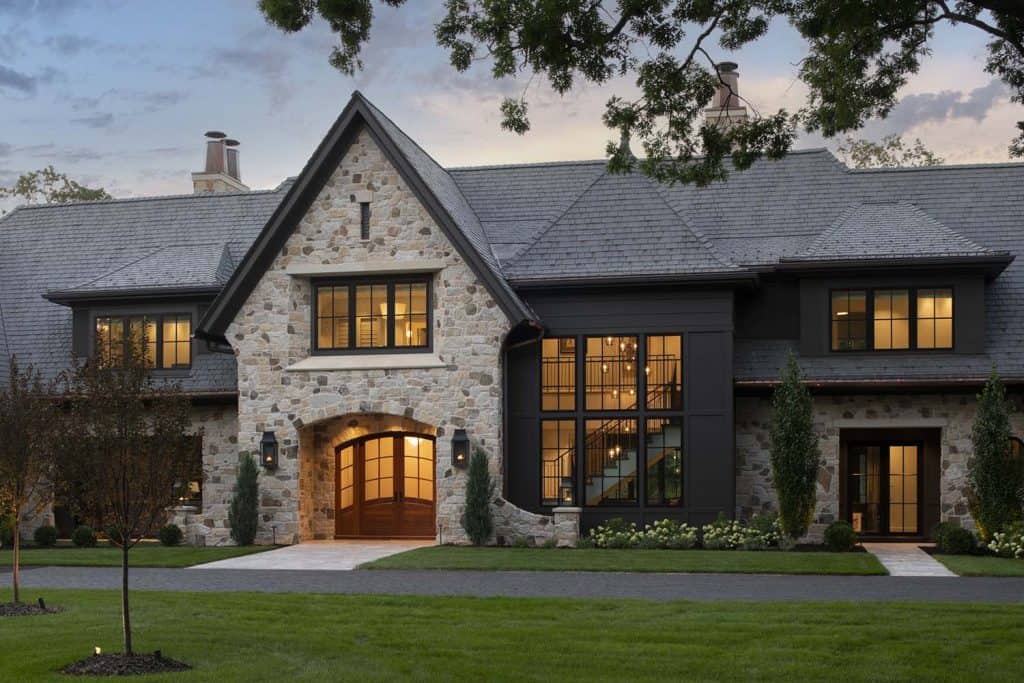 Old World home with an elegant modern twist overlooks Pleasant Lake