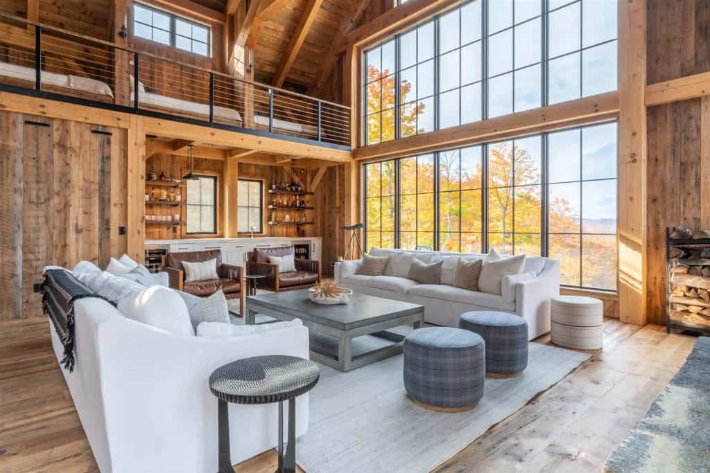 Tour this Vermont barn inspired getaway designed with inviting warmth