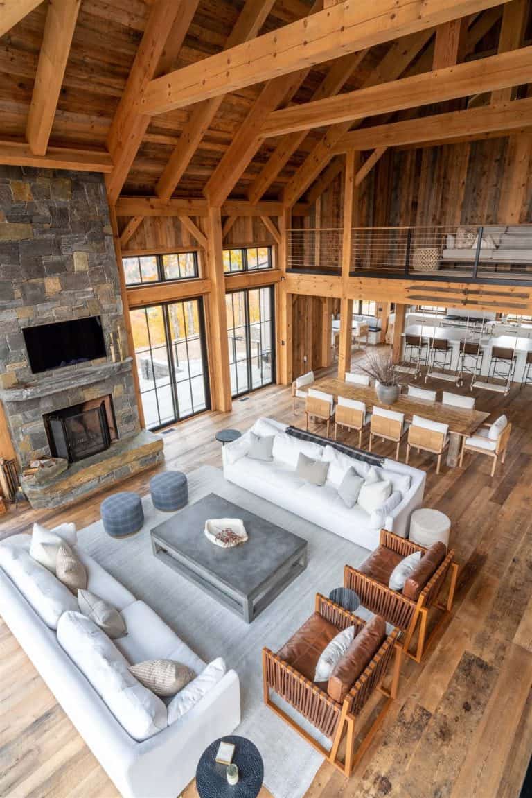 Tour this Vermont barn inspired getaway designed with inviting warmth