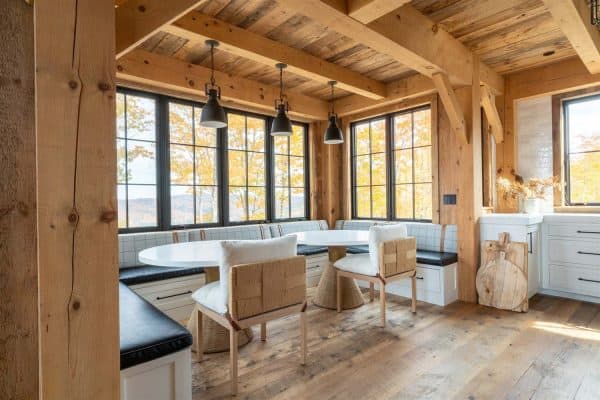 Tour this Vermont barn inspired getaway designed with inviting warmth