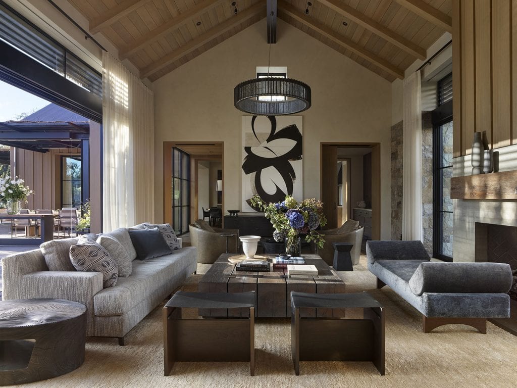 This stunning modern country house in California has an earthy palette