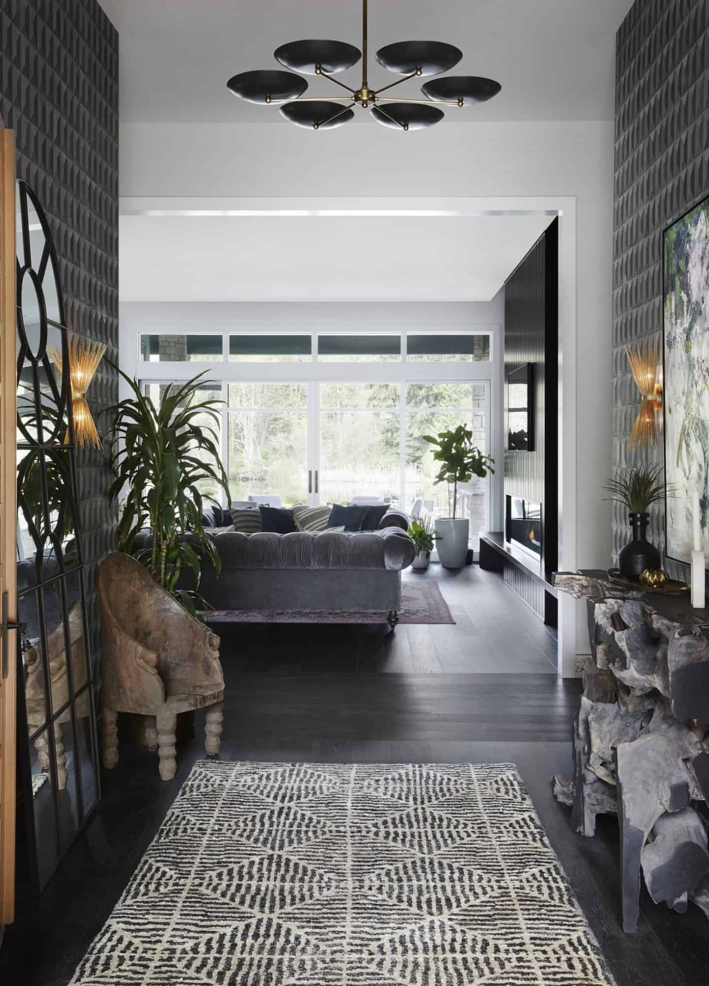 Step inside this exquisite Washington lake house with edgy design details
