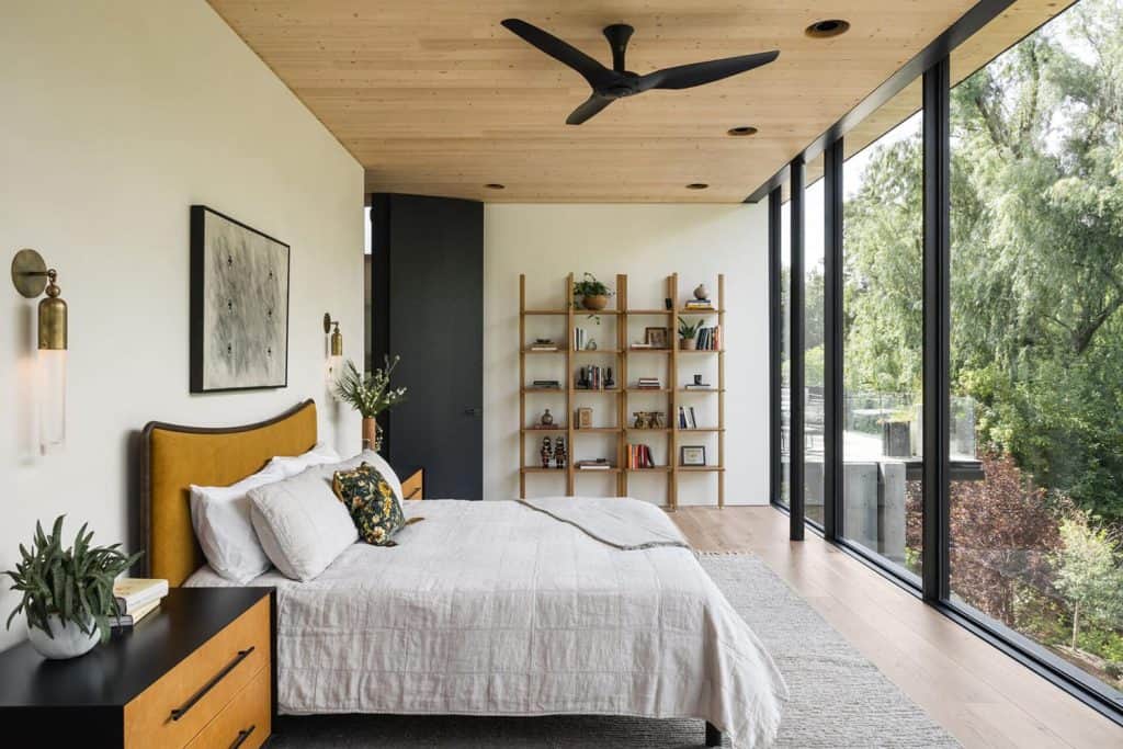 Inside a modern nature focused house in Utah with a midcentury flair