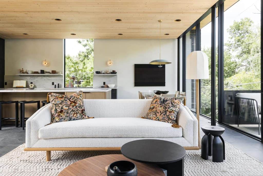 Inside a modern nature focused house in Utah with a midcentury flair