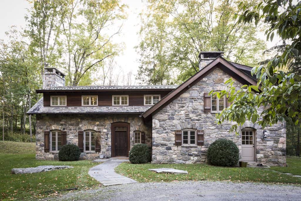 Step into a Westchester County stone farmhouse with warm and cozy details