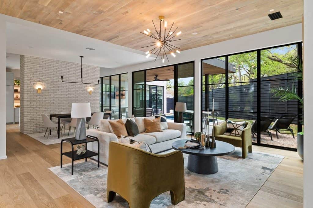 Step into this gorgeous transitional house in Texas with timeless details