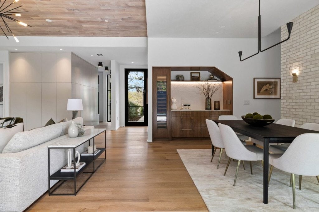 Step into this gorgeous transitional house in Texas with timeless details