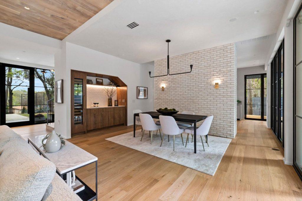 Step into this gorgeous transitional house in Texas with timeless details