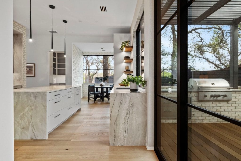 Step into this gorgeous transitional house in Texas with timeless details