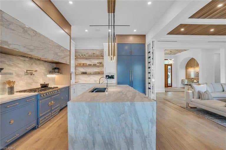 Tour this coastal-inspired modern home with impressive details in Naples