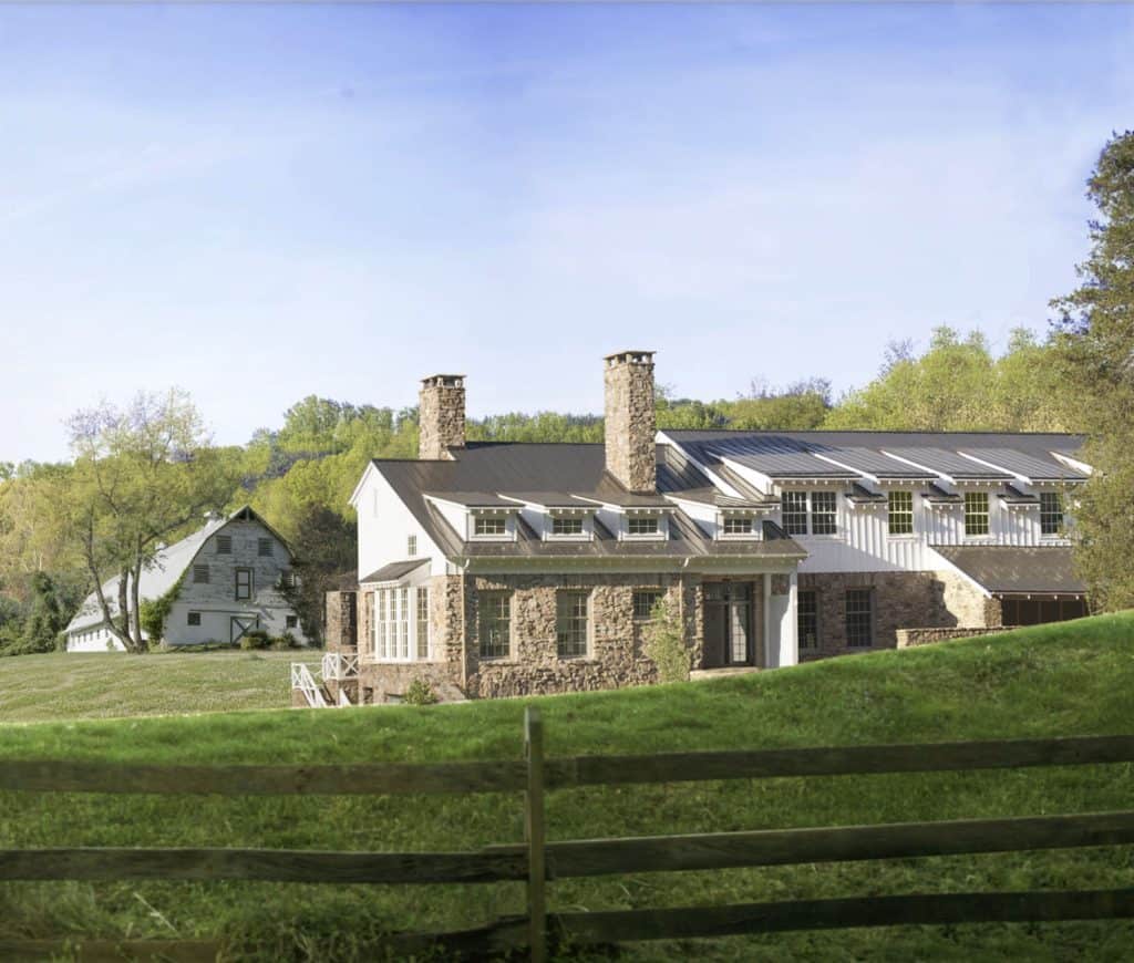 Step into this barn inspired modern farmhouse in the Virginia countryside