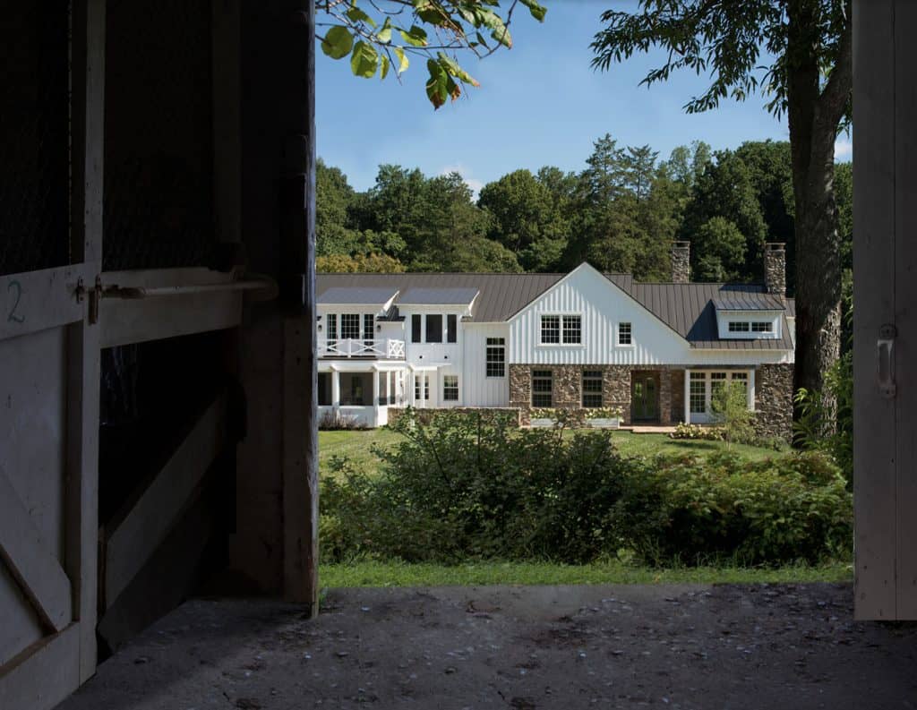 Step into this barn inspired modern farmhouse in the Virginia countryside