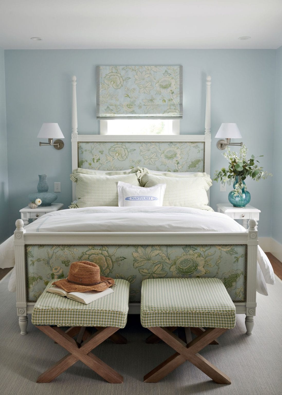 Inside a Nantucket dream house with a serene coastal color scheme